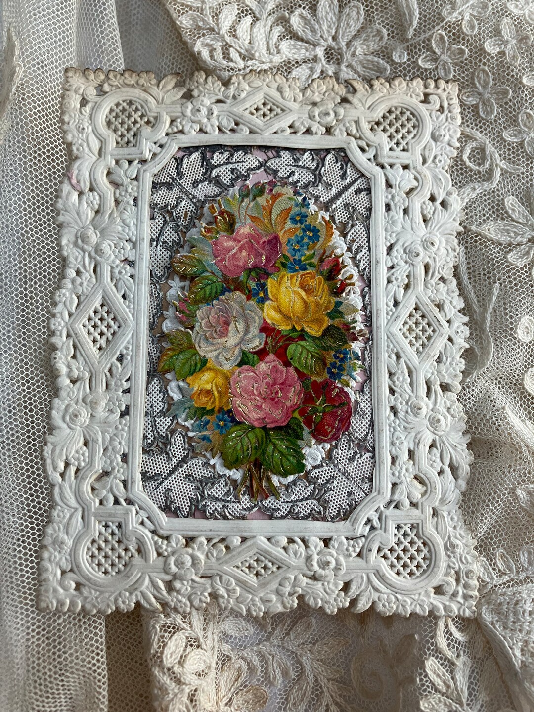 Nineteenth Century Paper Lace Card , Victorian Lace Paper - Etsy