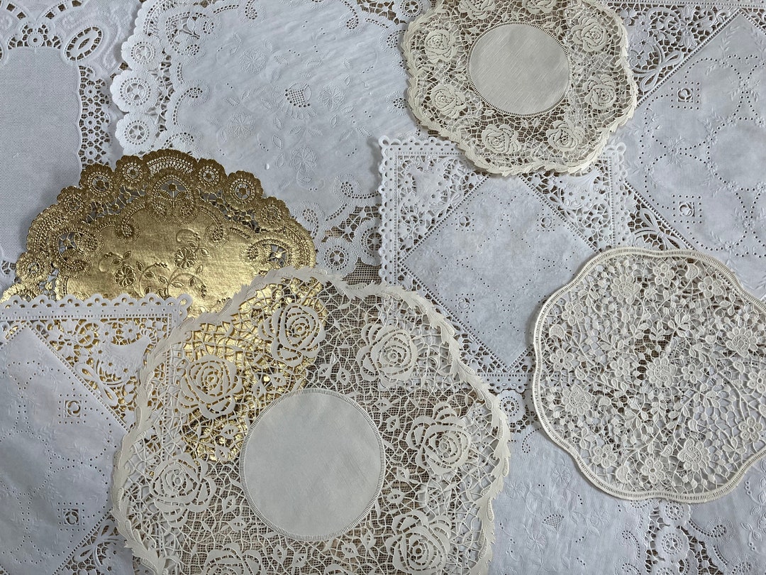 11 Antique and Vintage Paper Lace Doilies, Lace Paper Ephemera - Etsy
