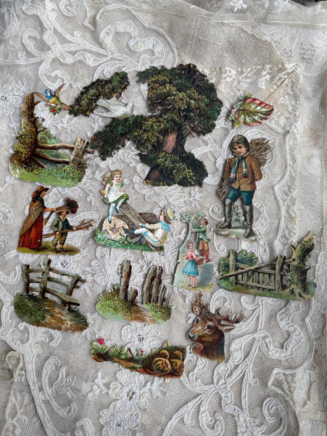 Antique Victorian Paper Scraps, Decoupage Ephemera - Etsy