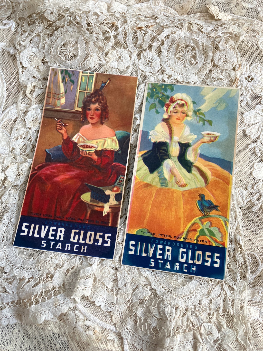 Antique Edwardsburg Silver Gloss Starch Advertising Cards - Etsy
