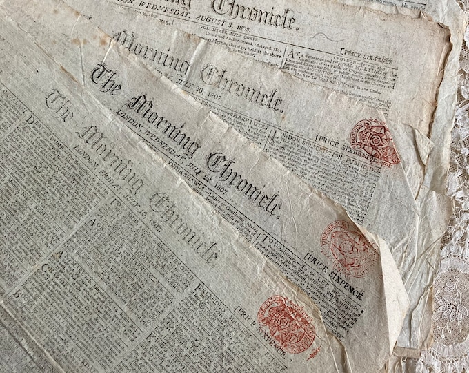 Original Antique Newspapers 1800’s the Morning Chronicle Rare Newspaper ...