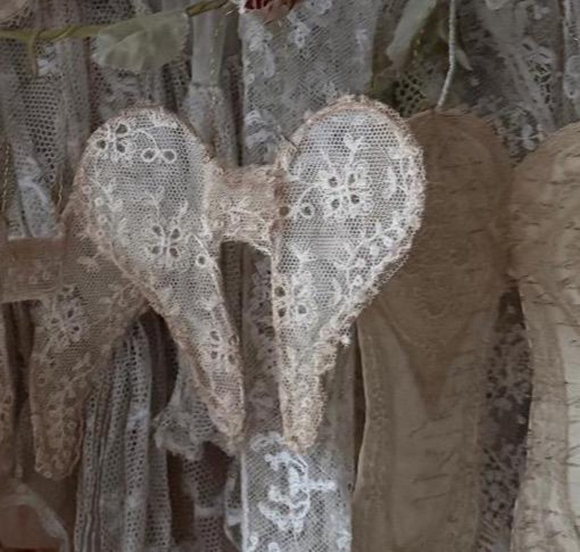 Antique Lace Angel Wings Decoration, Boudoir or Seasonal Decoration - Etsy