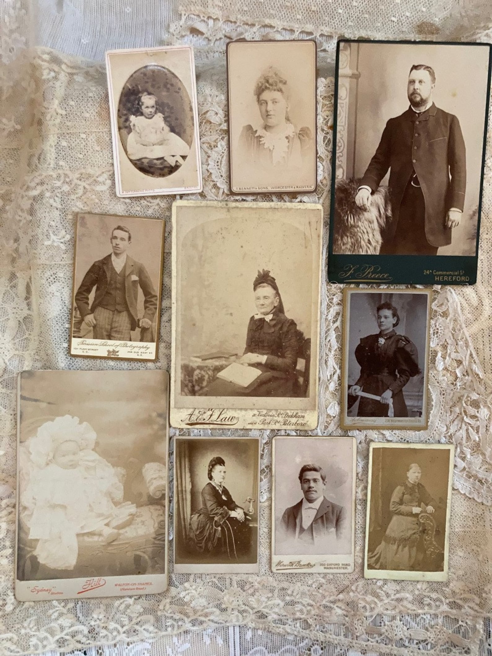 Ten Victorian Portrait Photo Cabinet Photo Cards Large and | Etsy