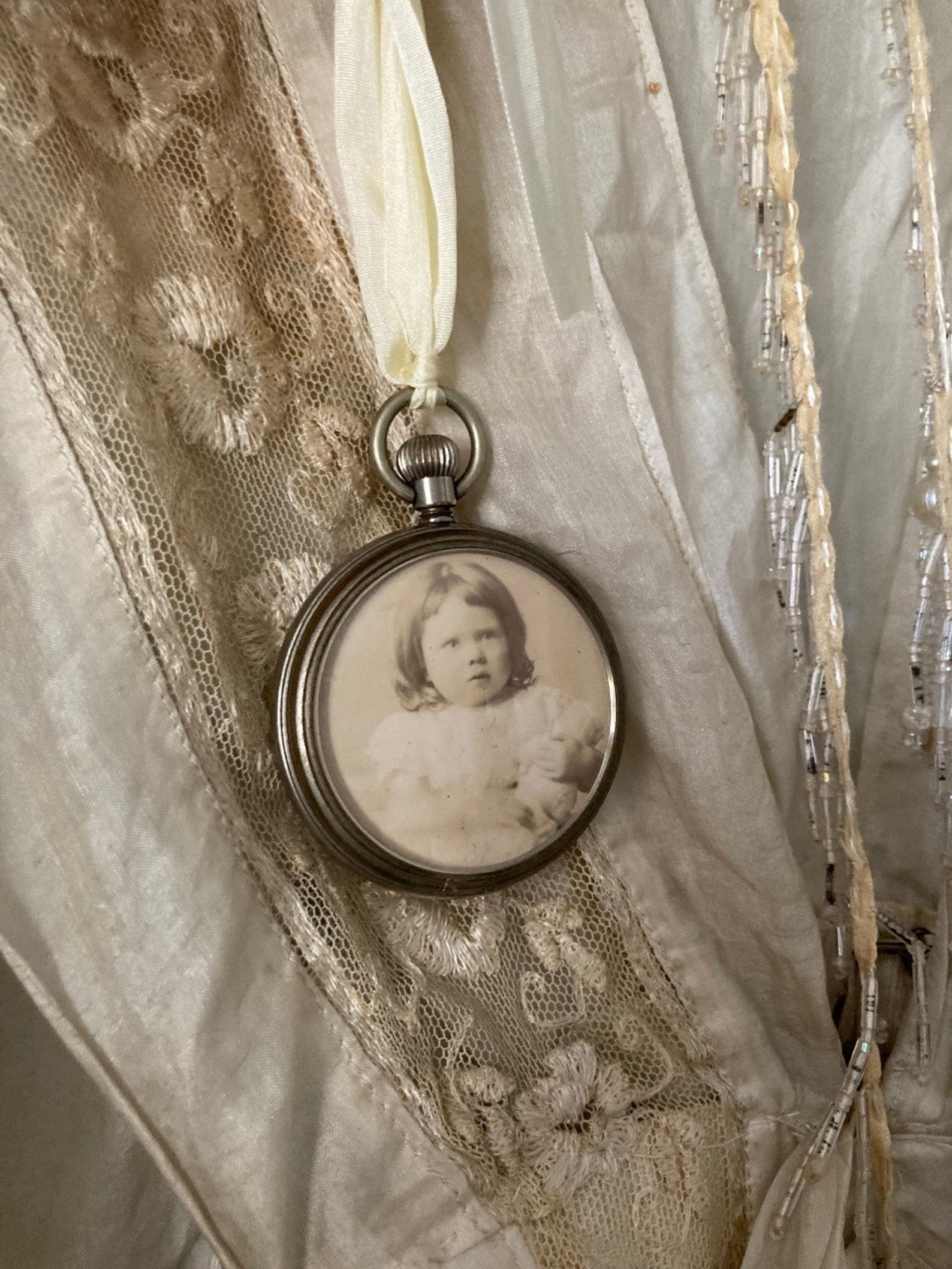 Timeless Angels Antique Pocket Watch Housing a Victorian CDV - Etsy