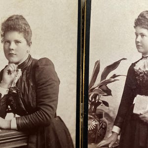 Set of Two Beautiful Victorian Portrait Photo Cabinet Cards - Etsy