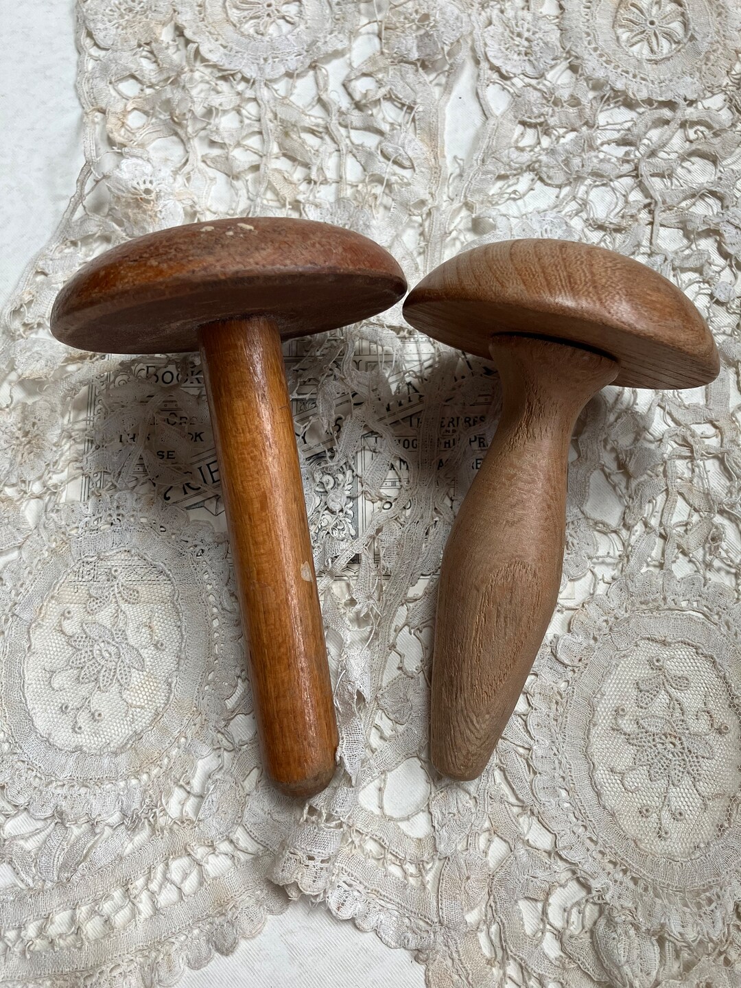 Two Wooden Old Patinated Darning Tools. - Etsy