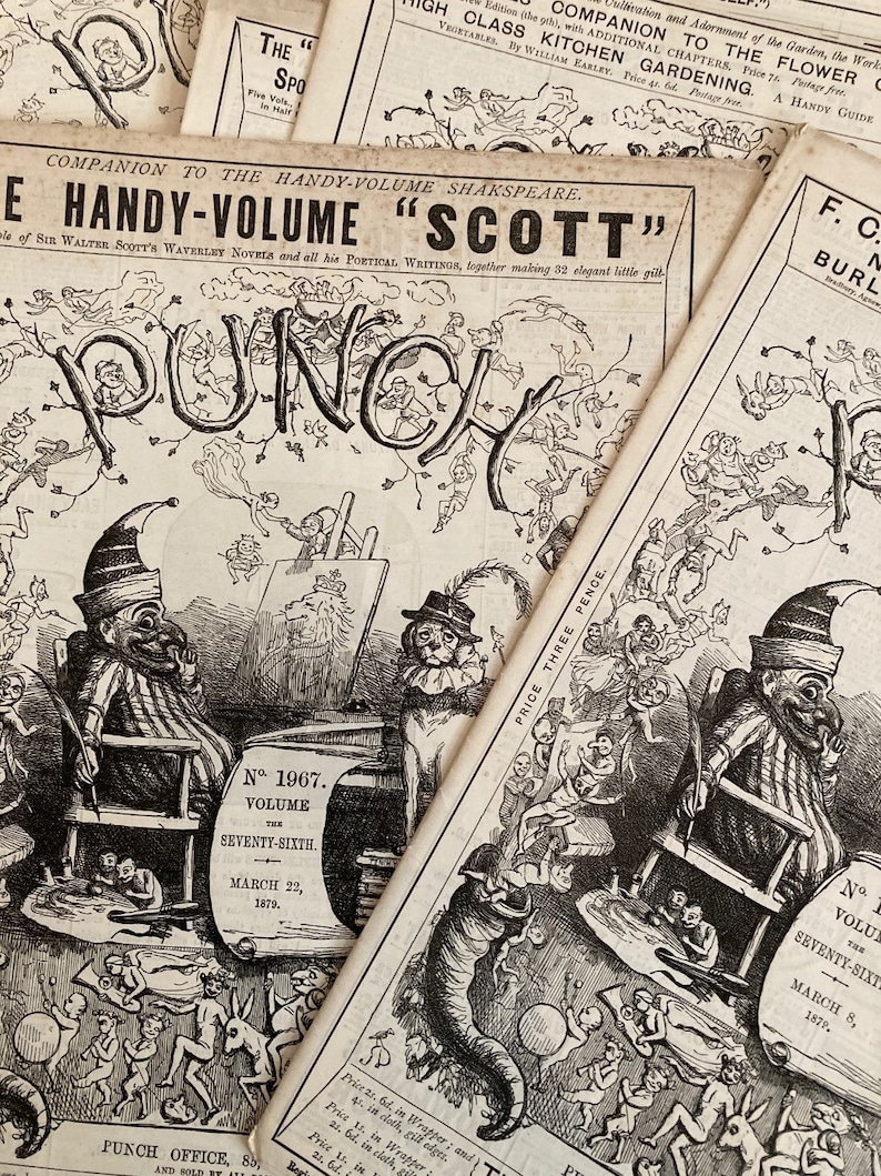 Victorian PUNCH Magazine 1800’s, Ephemera, Junk Journal Ephemera - Etsy