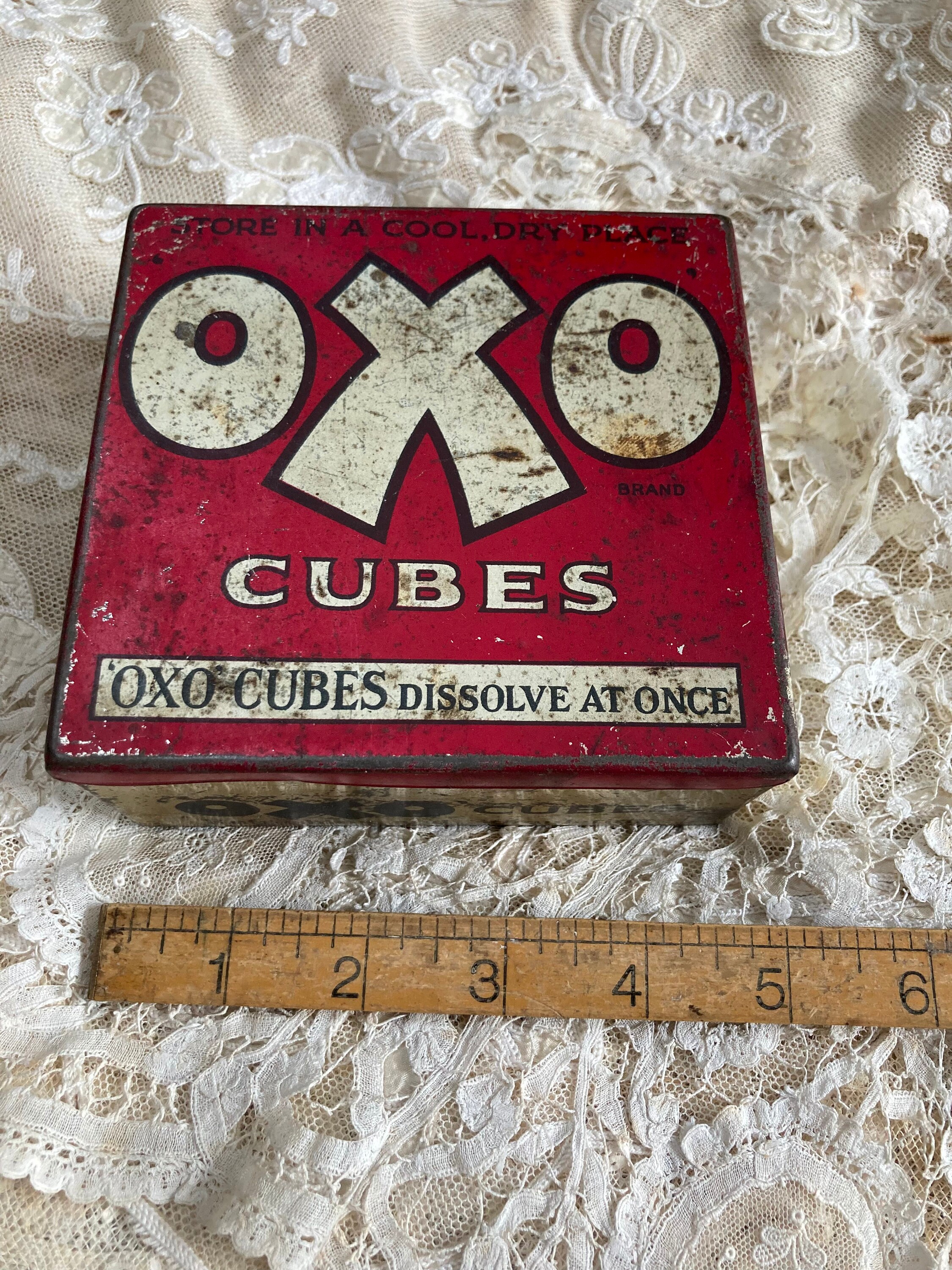Vintage OXO Cube Tin, Kitchen Storage - Etsy