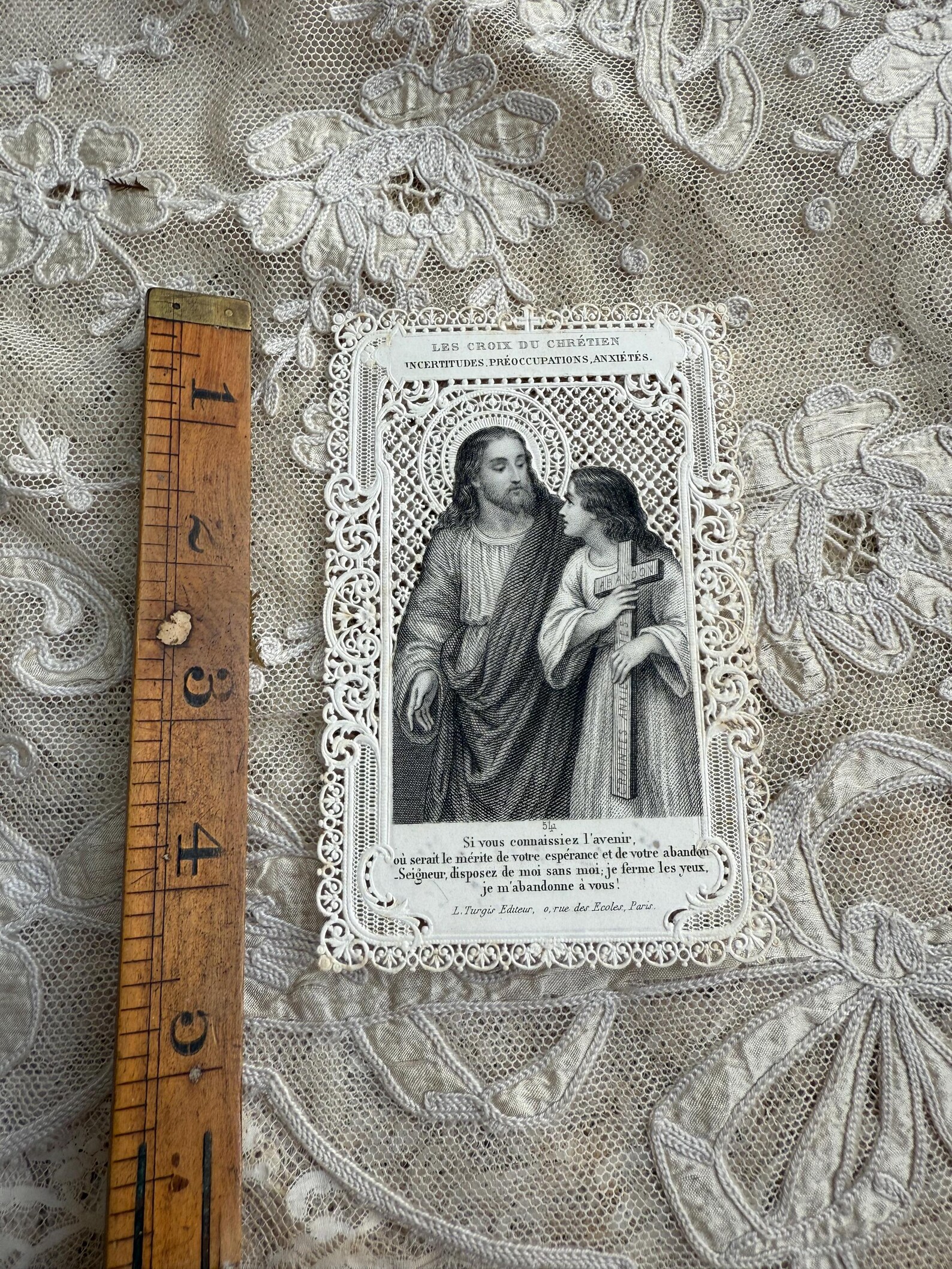 Antique French Religious Paper Communion Card, Paper Lace, 1880s - Etsy ...