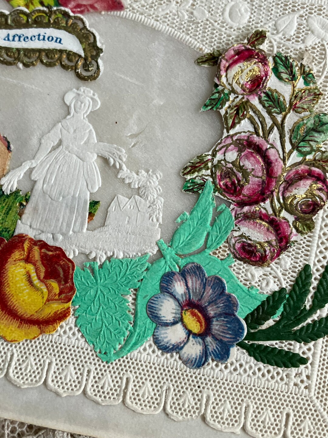 Antique Windsor Paper Lace Valentine Card, 1859 - Etsy
