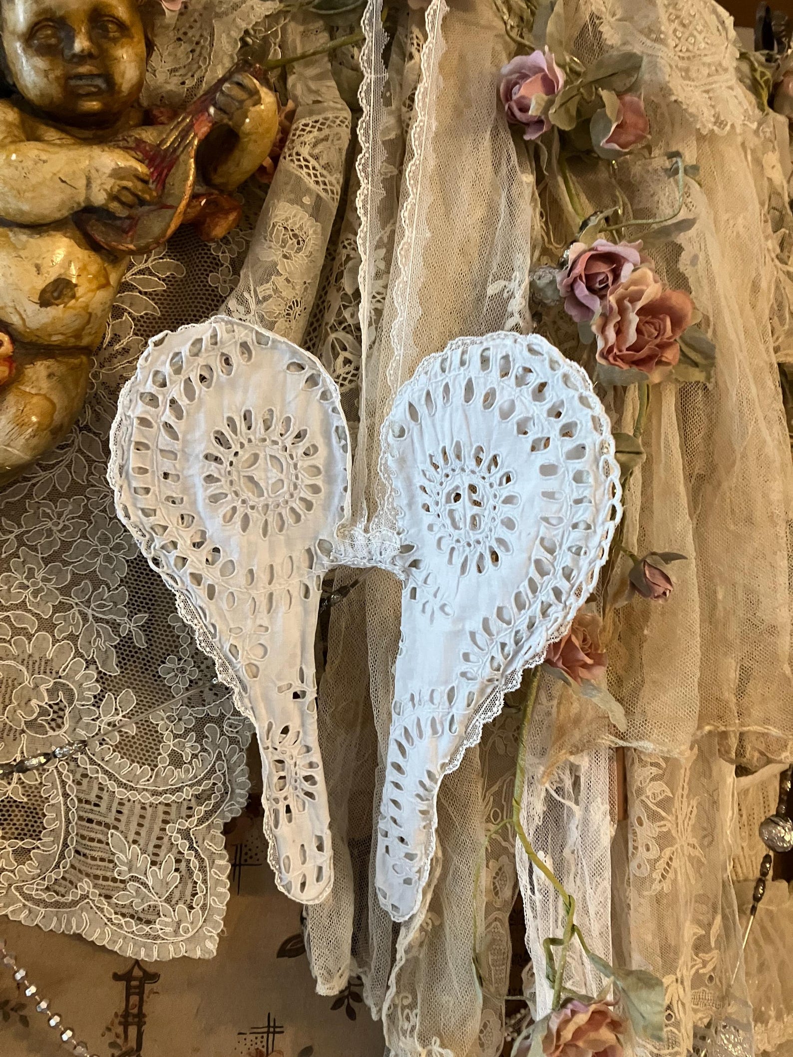 Antique Lace Angel Wings, Boudoir Decoration - Etsy