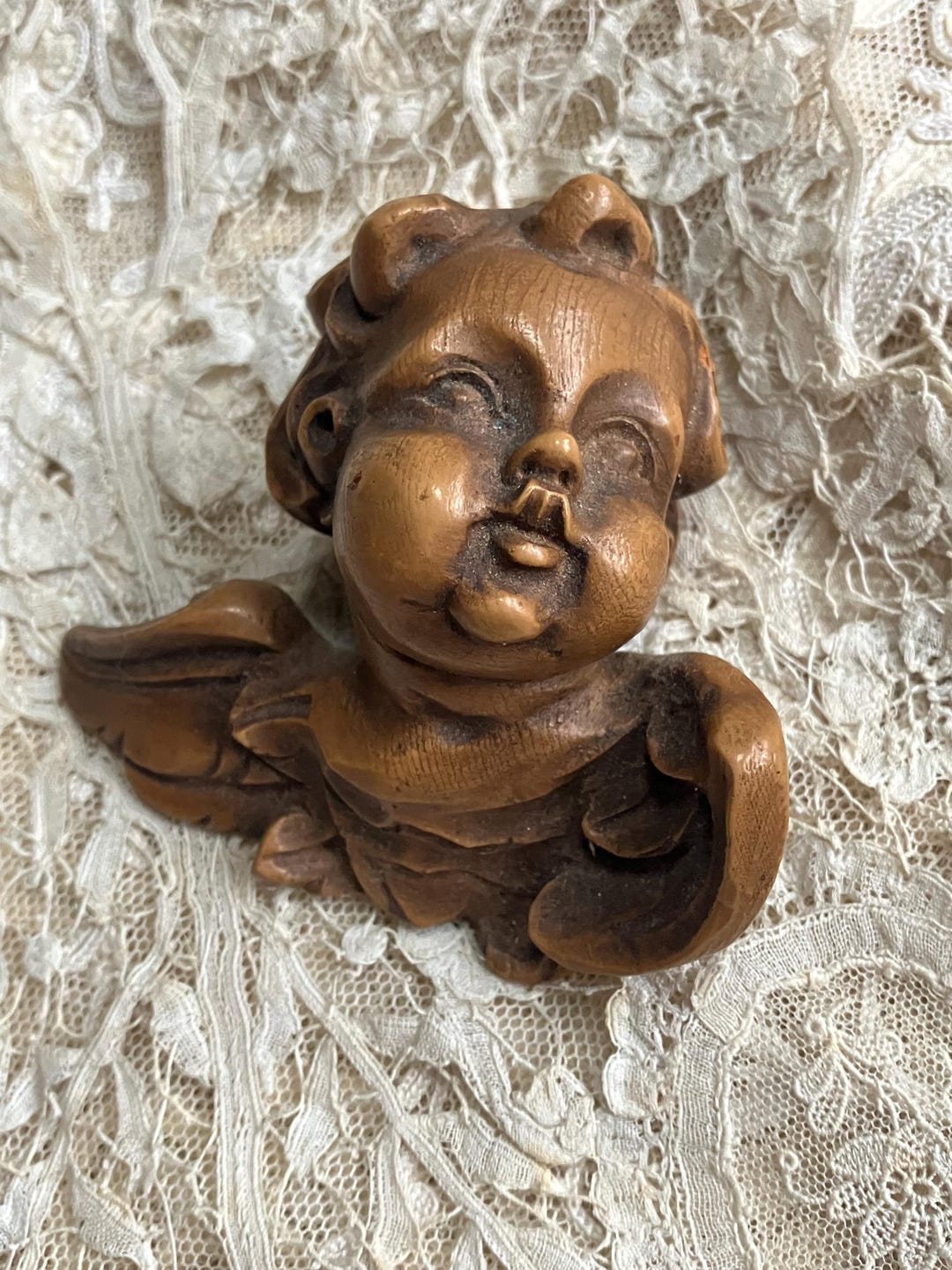 Antique Winged Angel Hand Carved Angel Head, Baroque Style Cherub - Etsy