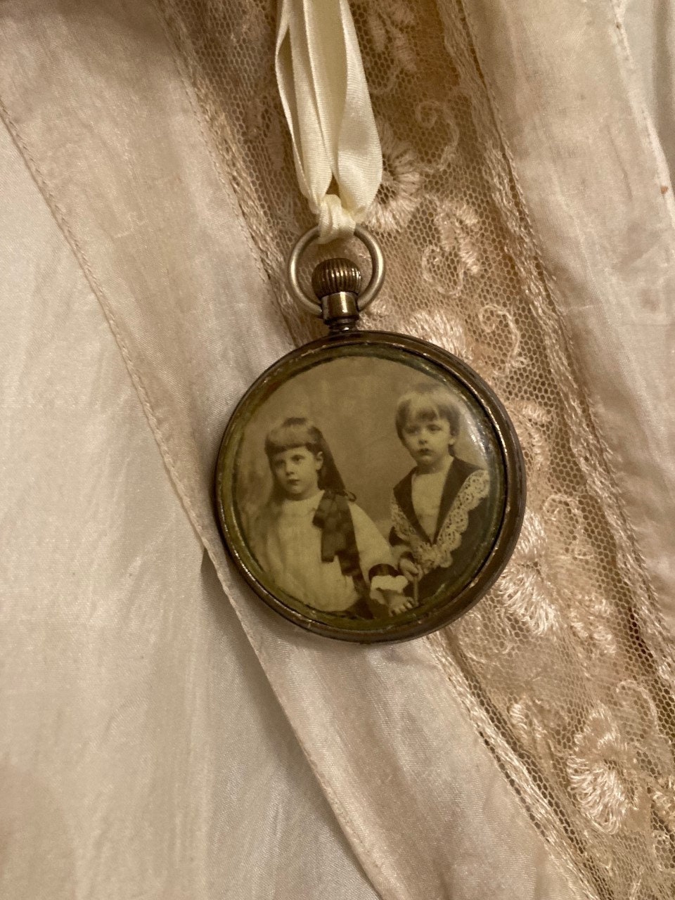 Timeless Angels Antique Pocket Watch Housing a Victorian CDV - Etsy