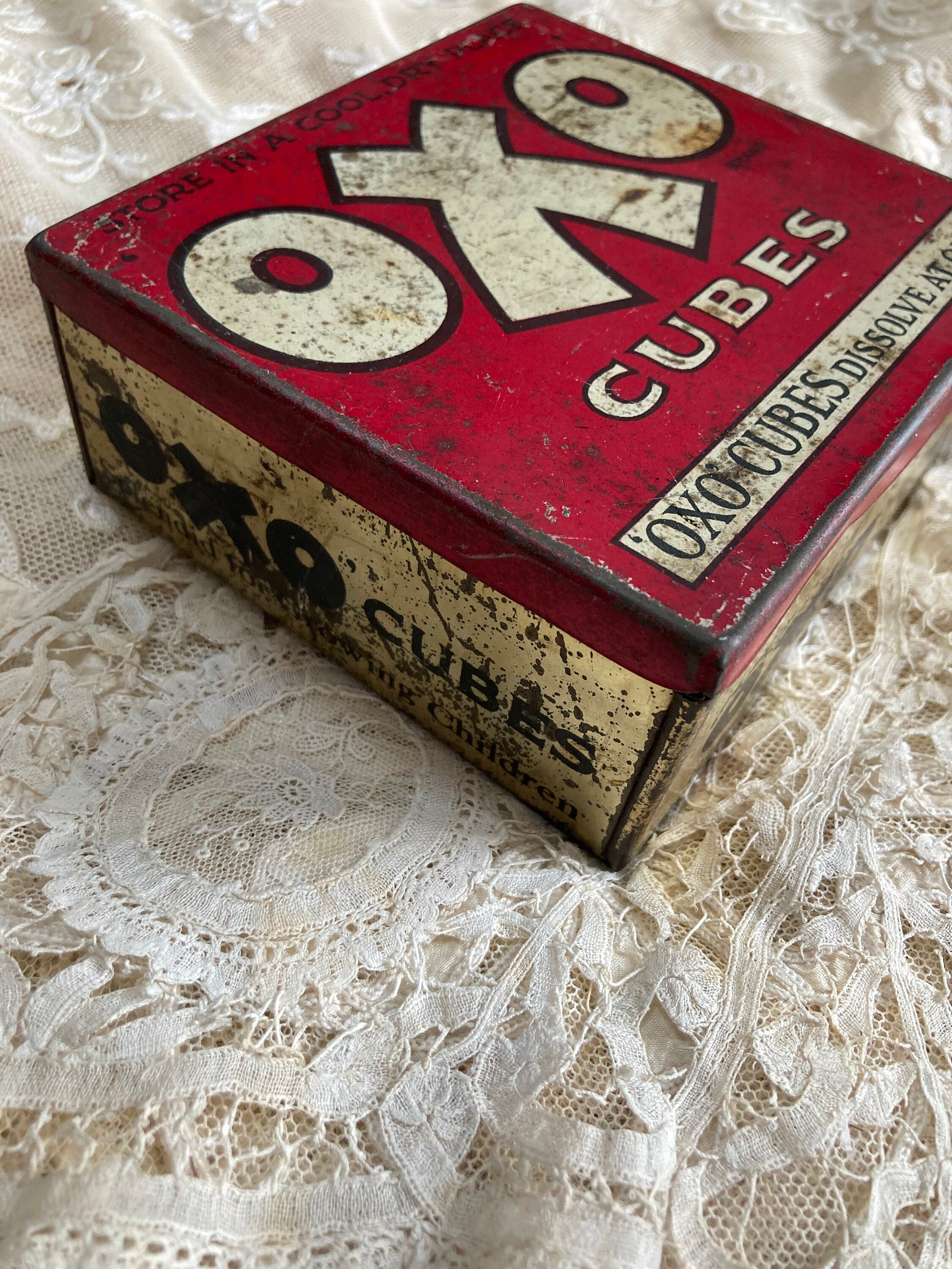 Vintage OXO Cube Tin, Kitchen Storage - Etsy