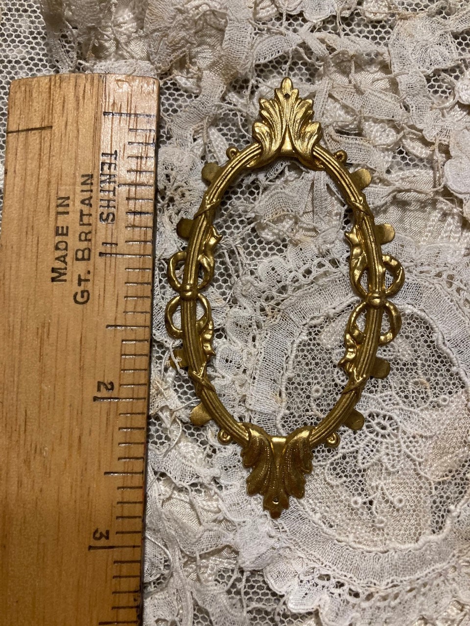 Rare Victorian Antique Ornate Brass Oval Frame Embellishments - Etsy