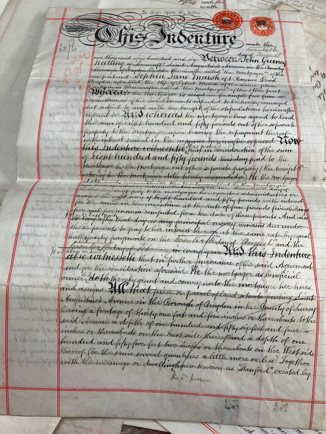 Antique 1900’s Hand Written Legal Indenture Vellum Deeds - Etsy