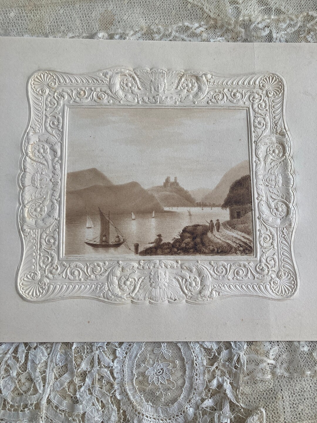 Victorian Watercolour on Embossed Dobbs Board - Etsy
