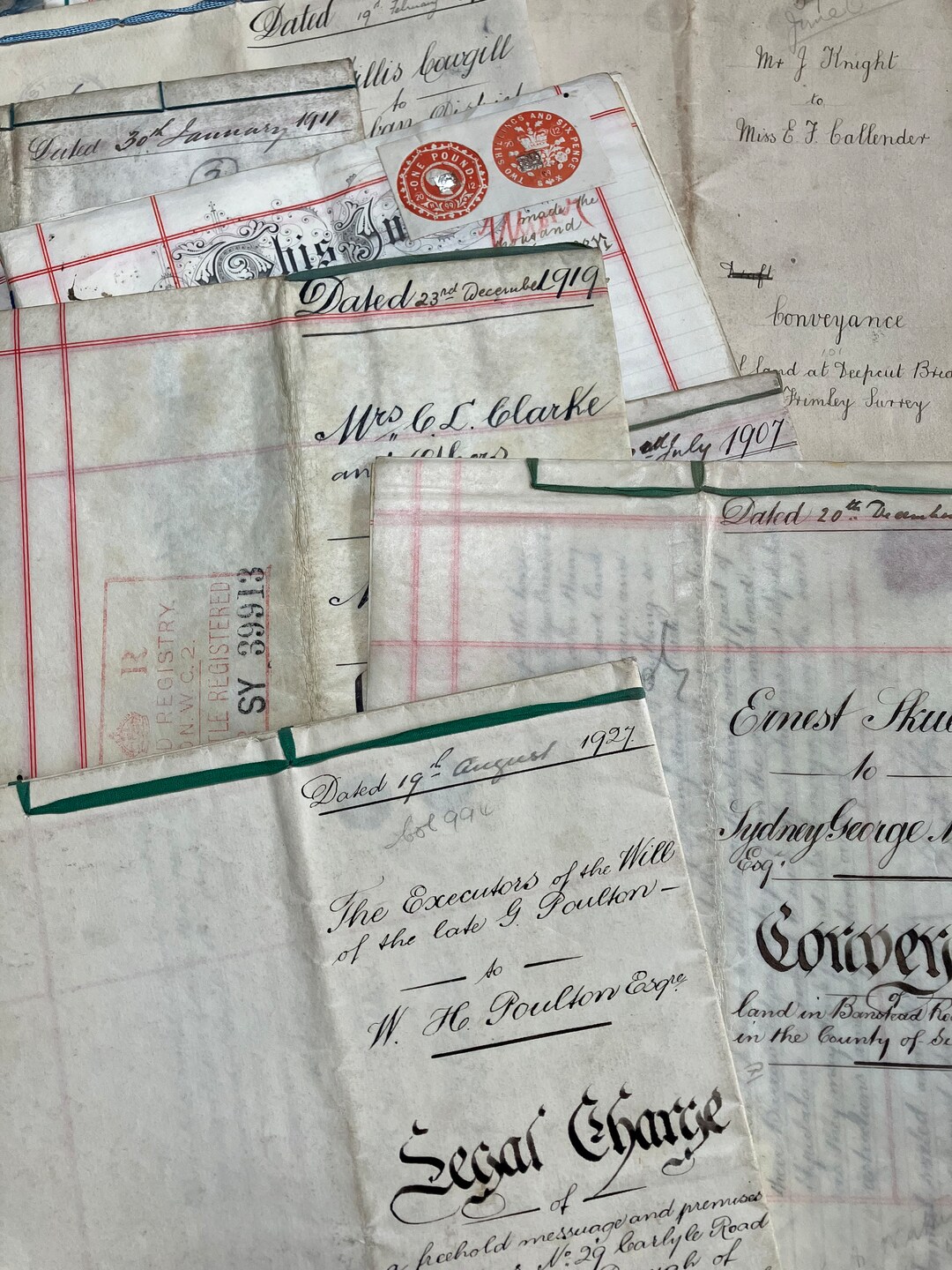 Antique 1900’s Hand Written Hand Bound Legal Indenture Vellum Deeds - Etsy