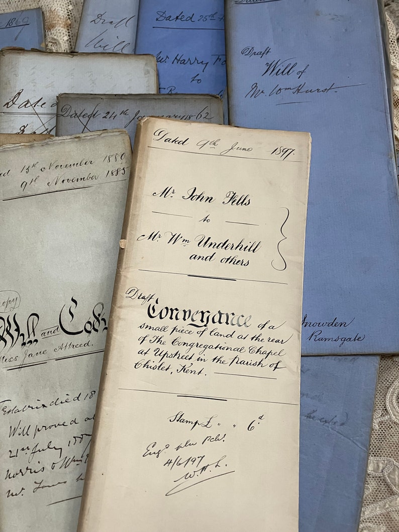 1800's Antique Hand Written Wills and Deeds - Etsy
