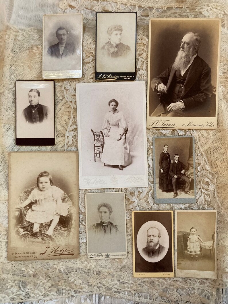 Ten Victorian Portrait Photo Cabinet Photo Cards Large and | Etsy
