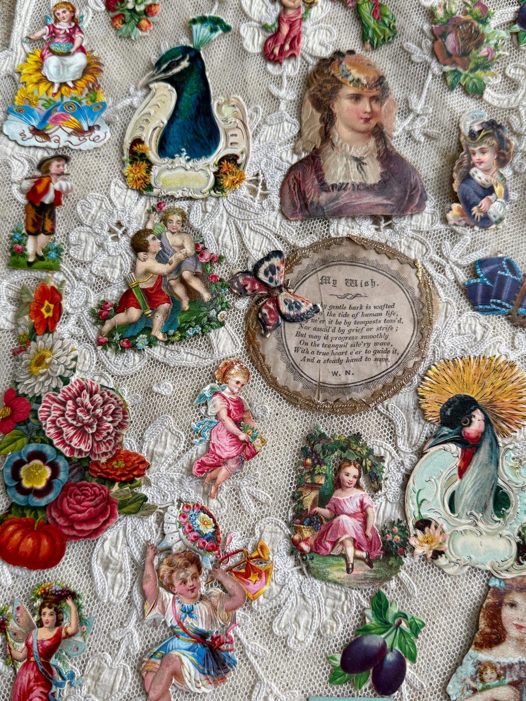Beautiful Collection of Antique Victorian Scraps , Decoupage Scraps ...