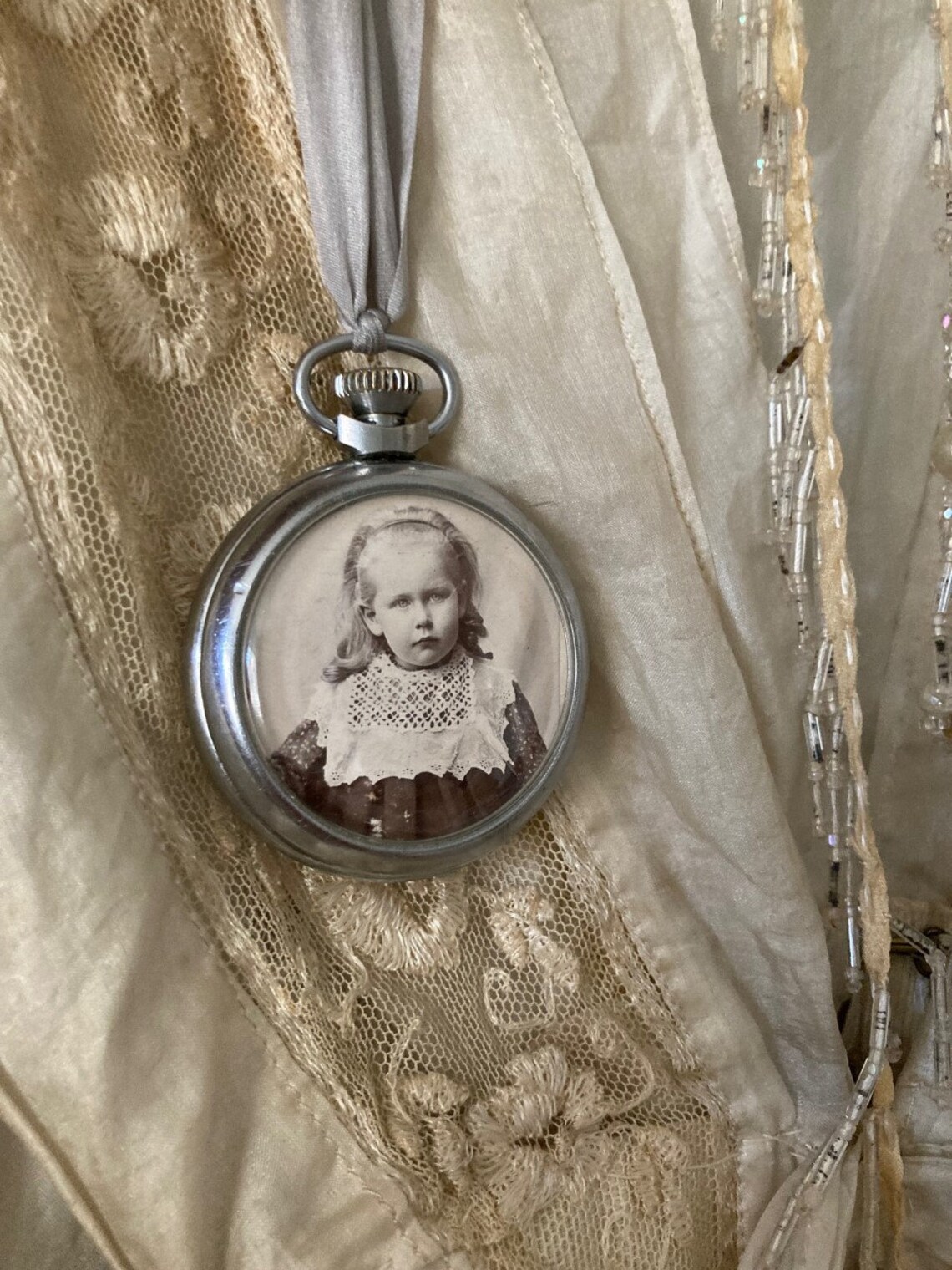 Timeless Angels Antique Pocket Watch Housing a Victorian CDV - Etsy
