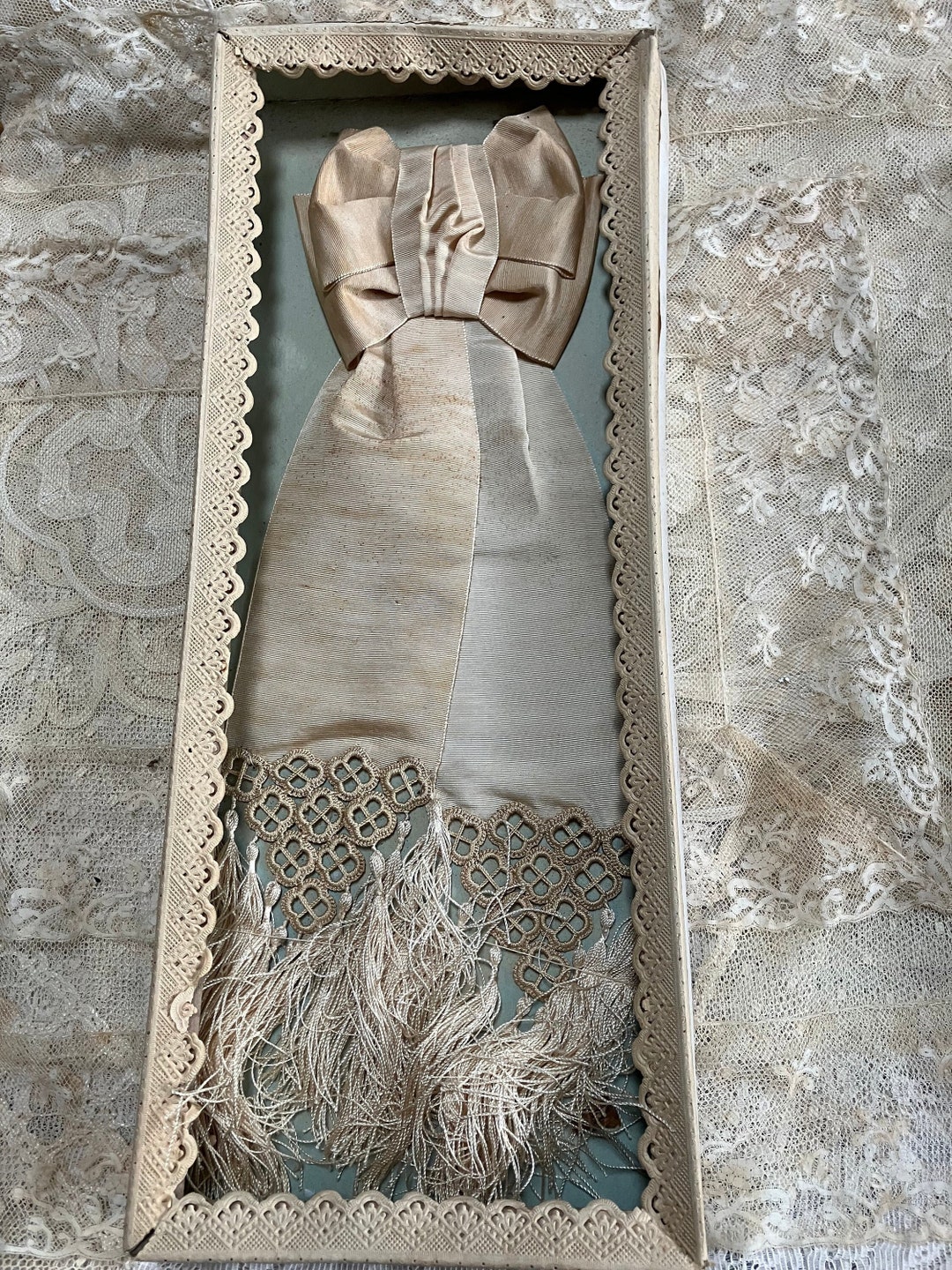 Antique Victorian Silk Communion Arm Bow , Boudoir Decoration - Etsy