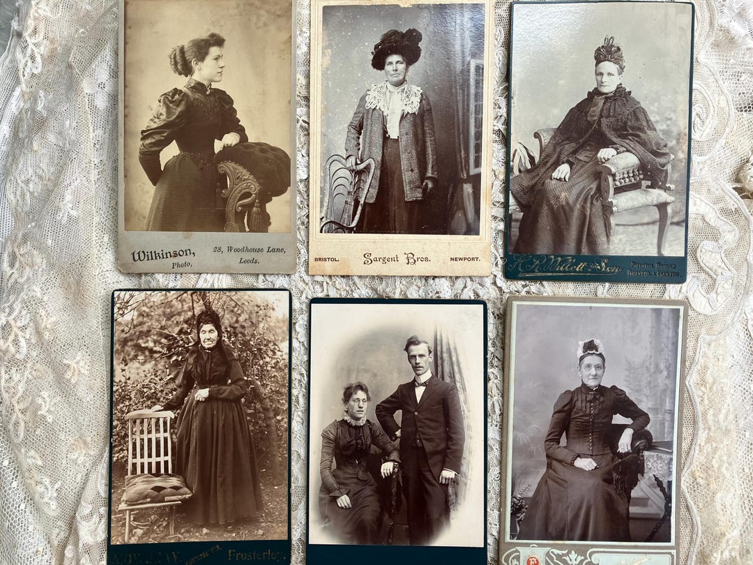 Victorian Large Photo Cabinet Card CDV Carte De Visite Photo Portraits ...