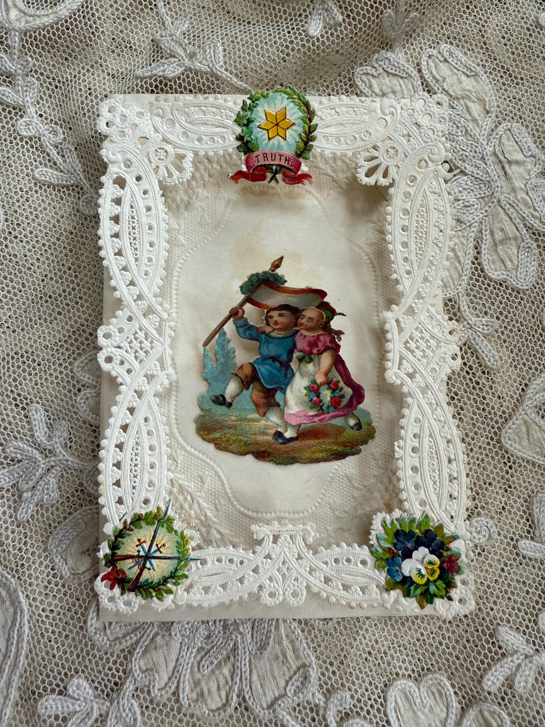 Victorian Paper Lace Valentine Pop Out Card Ref RY - Etsy