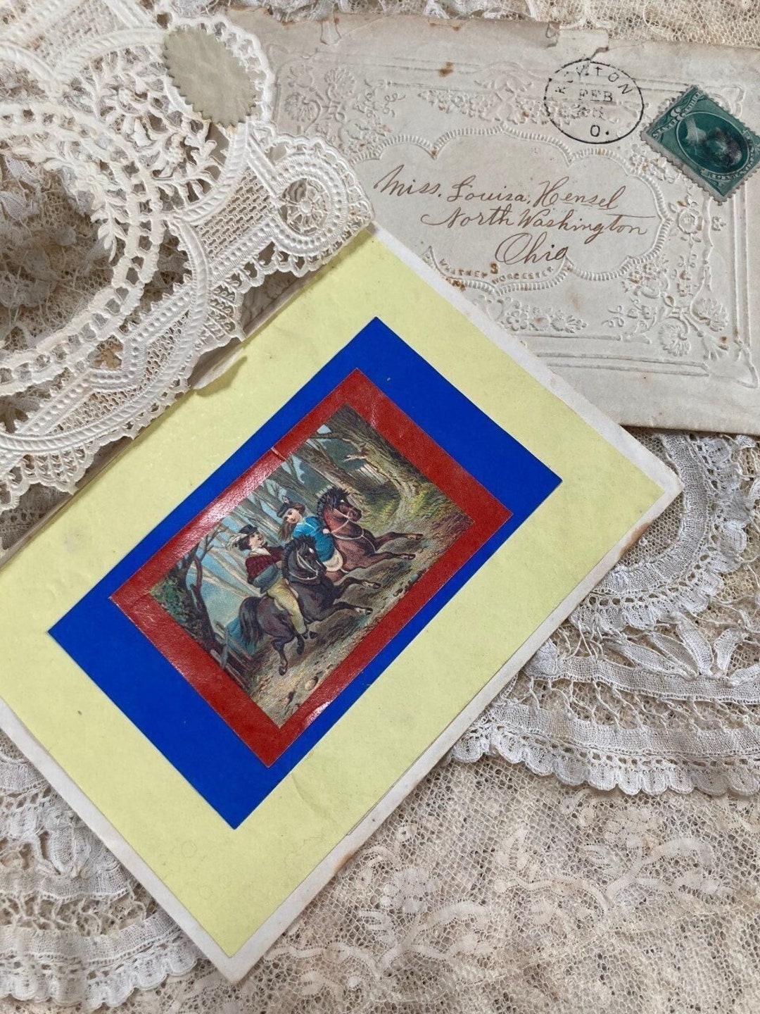 Beautiful Victorian Paper Lace Layered Valentine Card and - Etsy