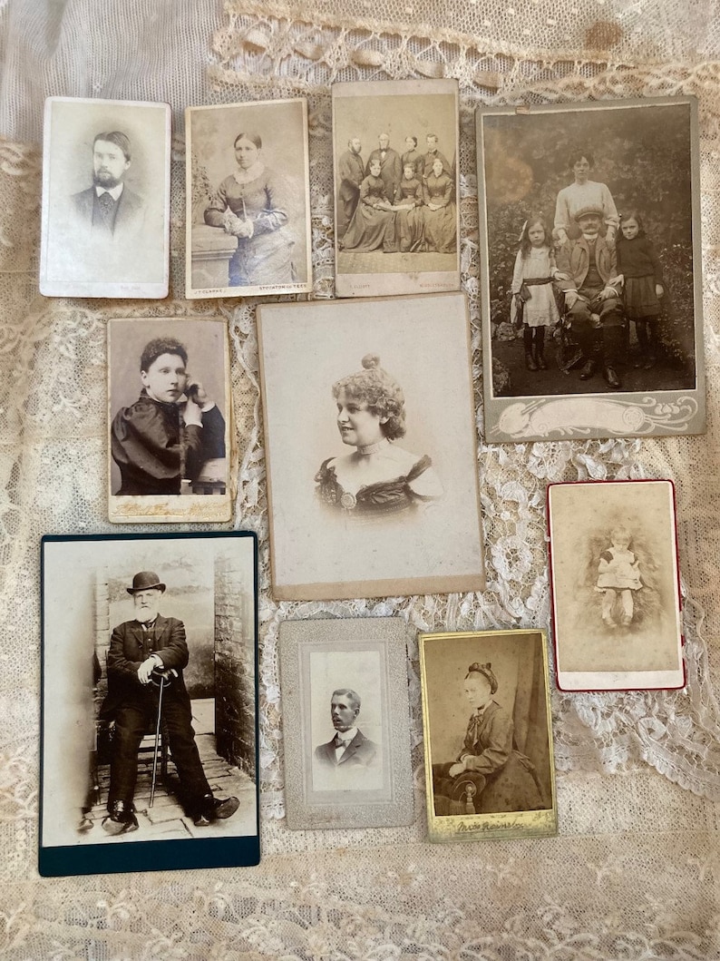 Ten Victorian Portrait Photo Cabinet Photo Cards Large and | Etsy