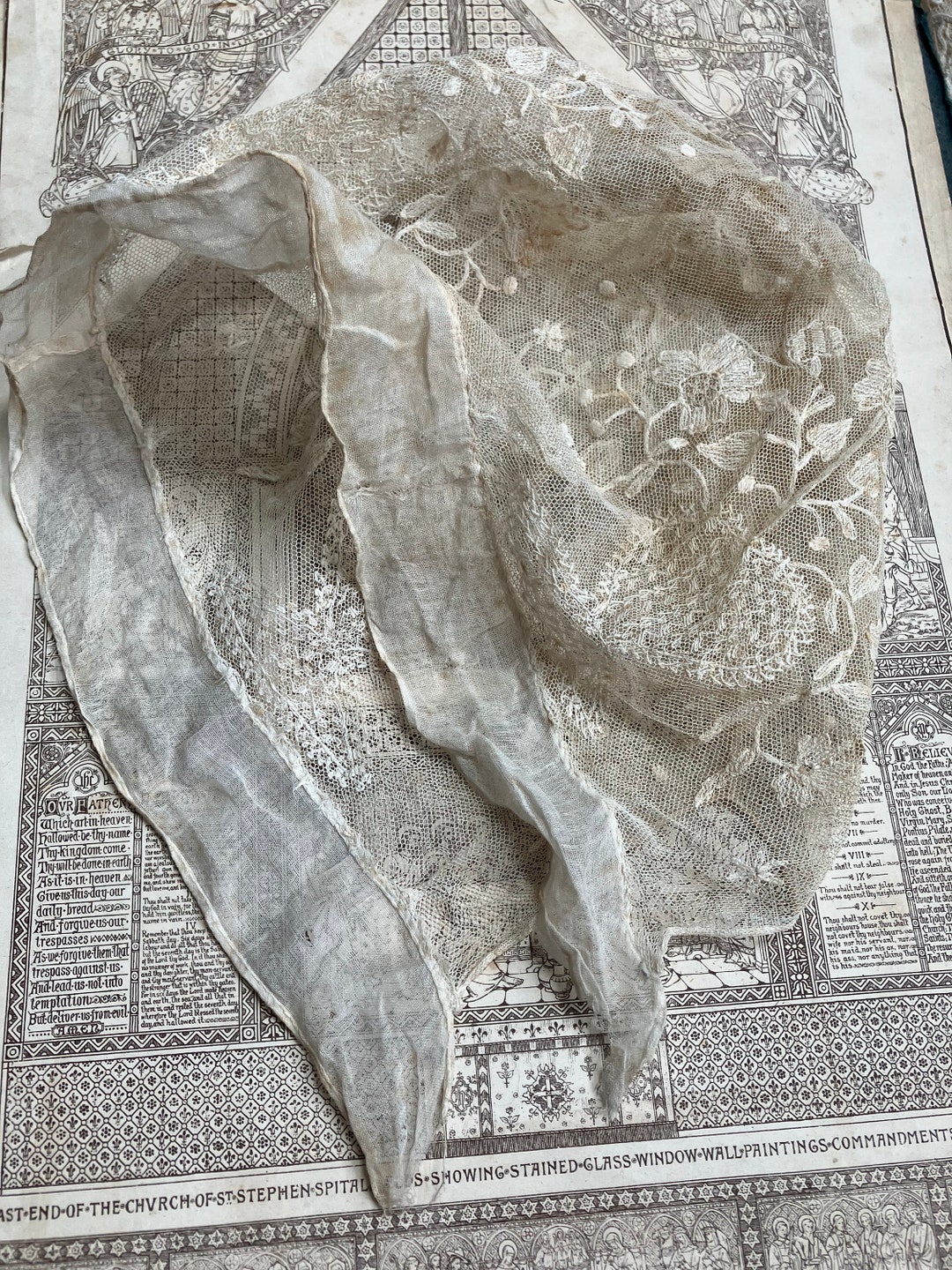 Gorgeous Antique Lace Adult Bed Bonnet, Victorian House Bonnet ...