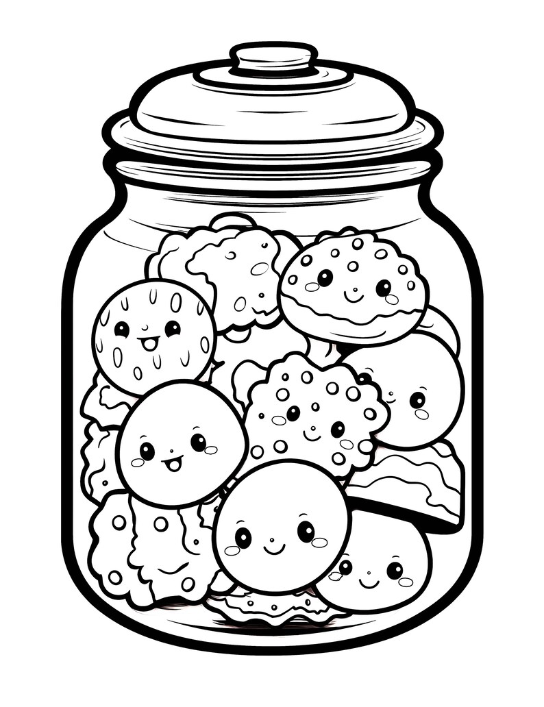 Kawaii Coloring Book With Over 125 Pages of Cute Animals, Desserts, and ...