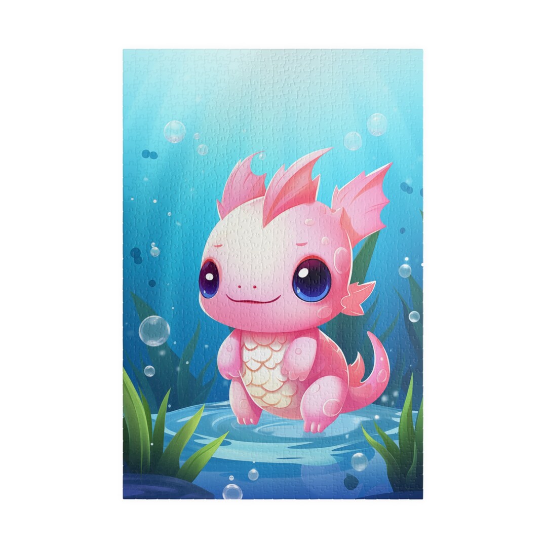 Cute Kawaii Axolotl Puzzle Adorable Jigsaw Adventure for All Ages ...