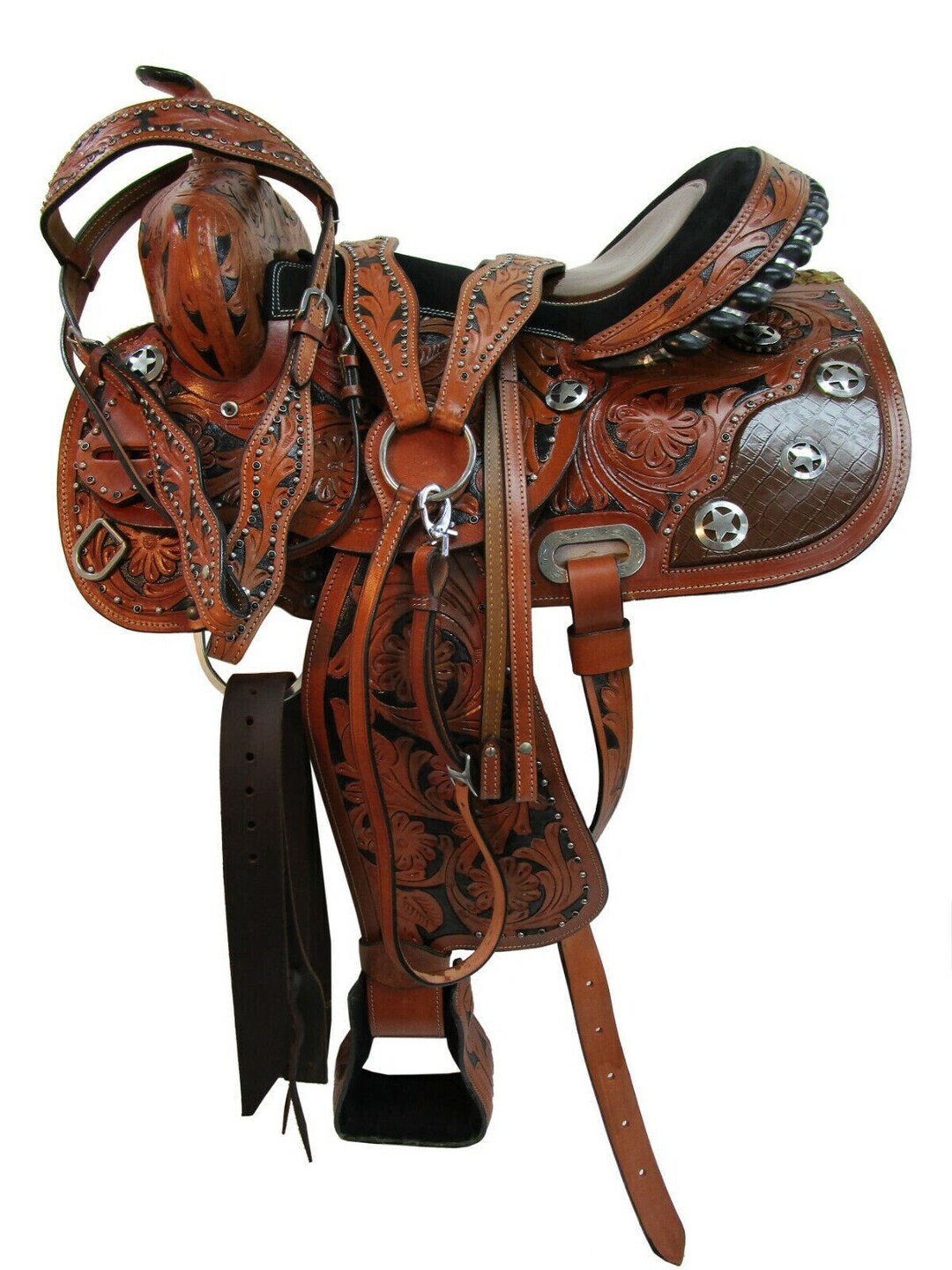 Western Barrel Racing Horse Saddle Tack Set Size 10 to 18 Pleasure ...