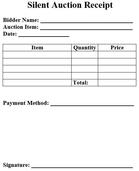 Silent Auction Bundle Template Happy Bidding - Etsy