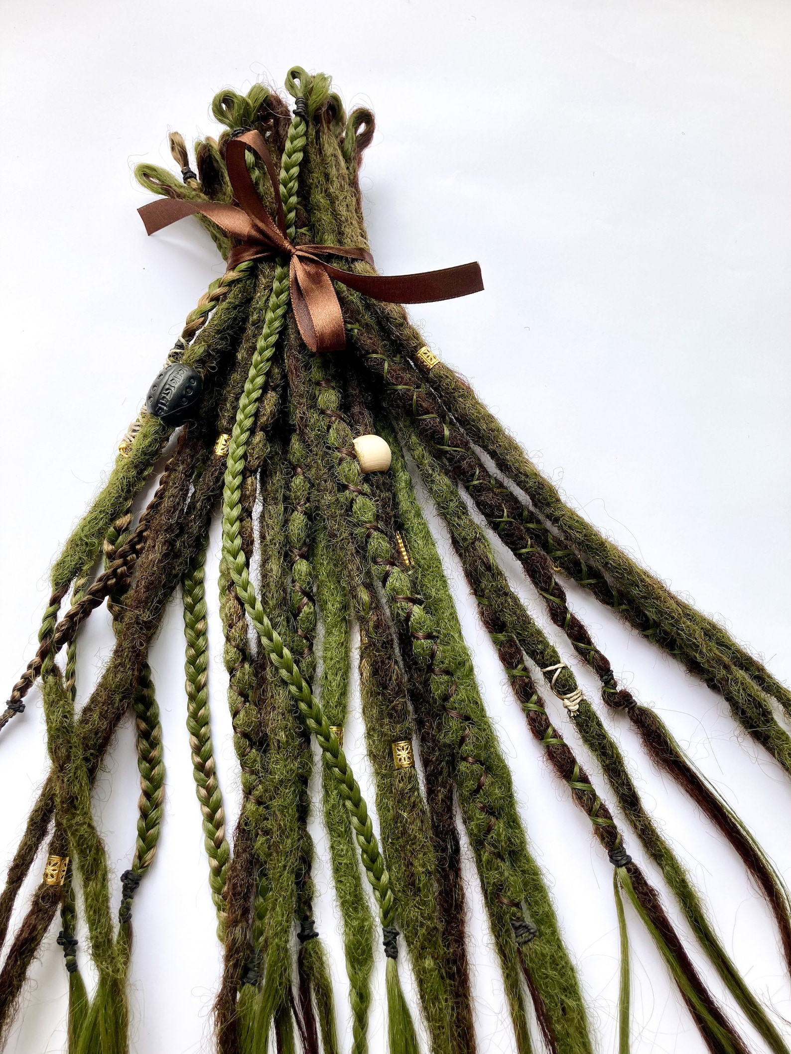 Mavka Moss Green Dreads Braids Crochet Dreadlocks Synthetic - Etsy