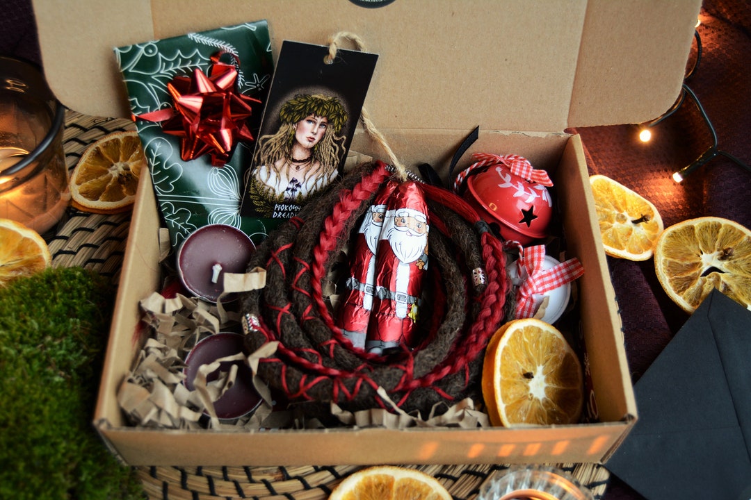 Christmas Gift Box Dreadlocks Dreads Elastic Band Holiday Xmas - Etsy