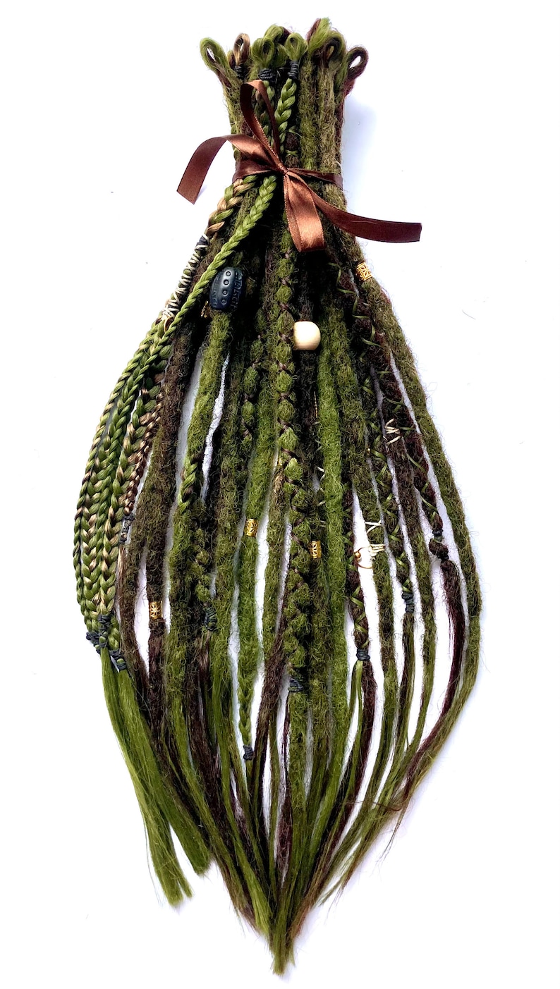 Mavka Moss Green Dreads Braids Crochet Dreadlocks Synthetic - Etsy