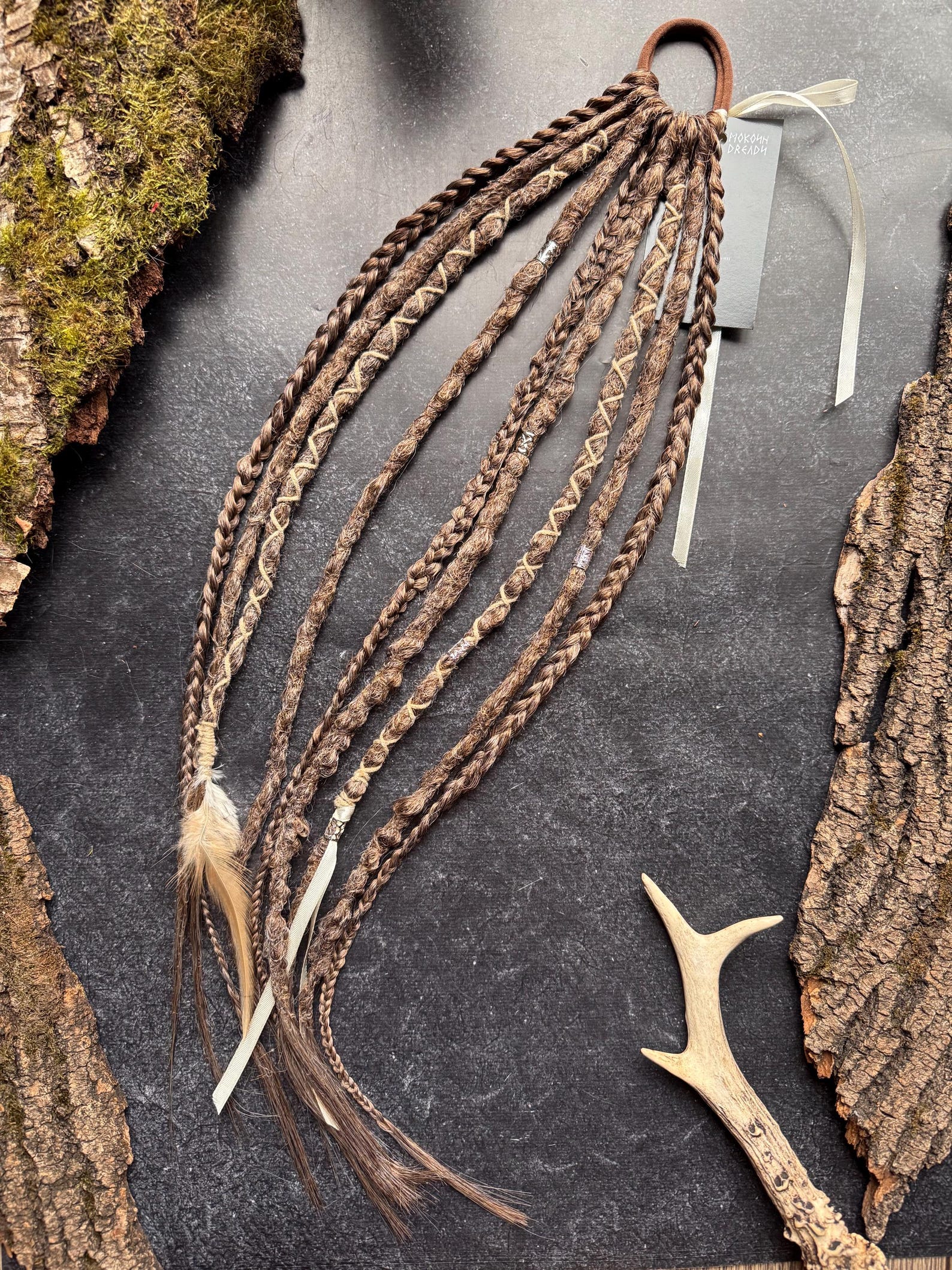 Dreads on Hairband Boho Native | Crochet Dreadlocks | Synthetic Set ...