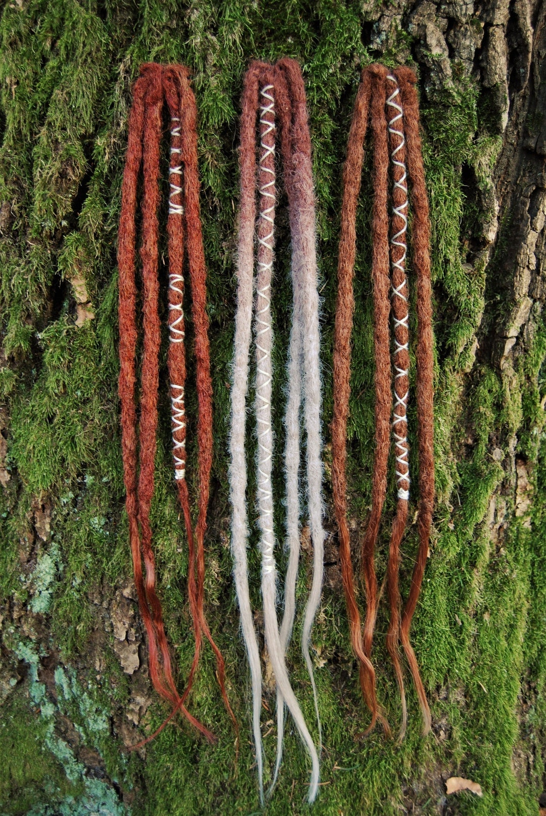 Clip-in Dreads Ginger Red Oange Caramel Sunny Set Wig| Crochet ...