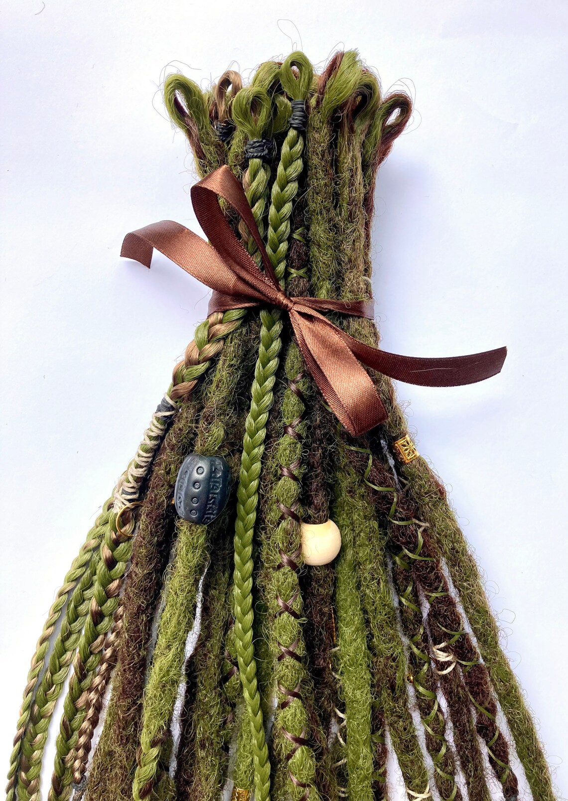 Mavka Moss Green Dreads Braids Crochet Dreadlocks Synthetic - Etsy