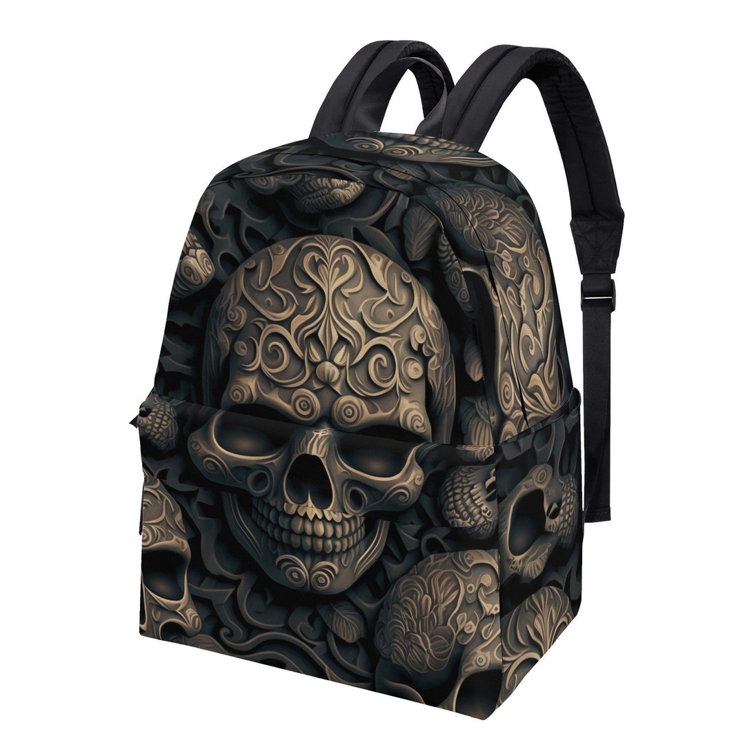 Skull With Scythes School Bag, Skull With Scythes Student Backpack ...