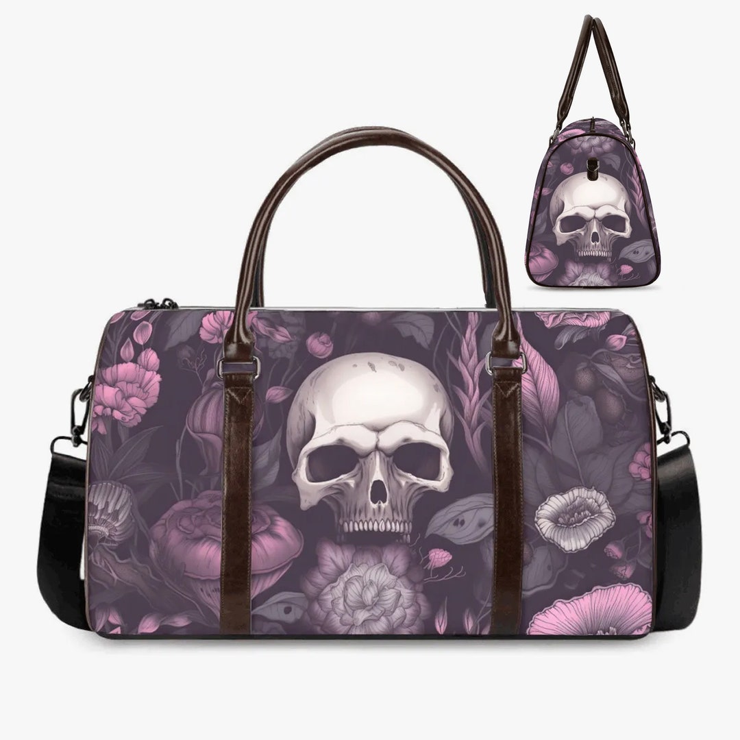 Grim Reaper Handbag, Flaming Skull Handbag, Evil Face Overnight Bag ...