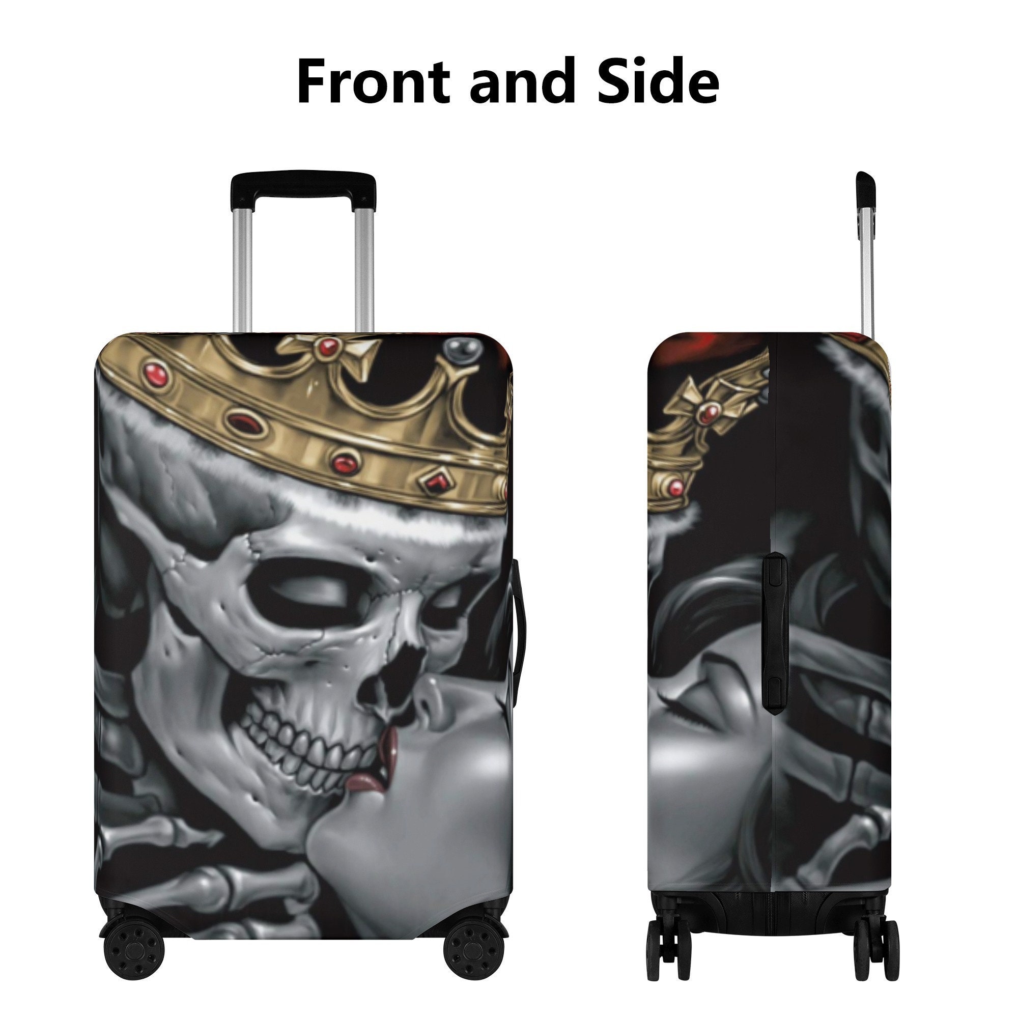 Grim Reaper Gothic Skull Luggage Covers, Skull King Queen Suitcase ...