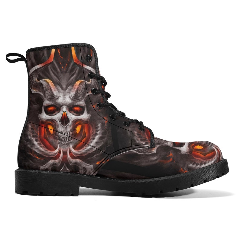 Gothic Skull Grim Reaper Boots for Men Women, Halloween Skull Gothic ...