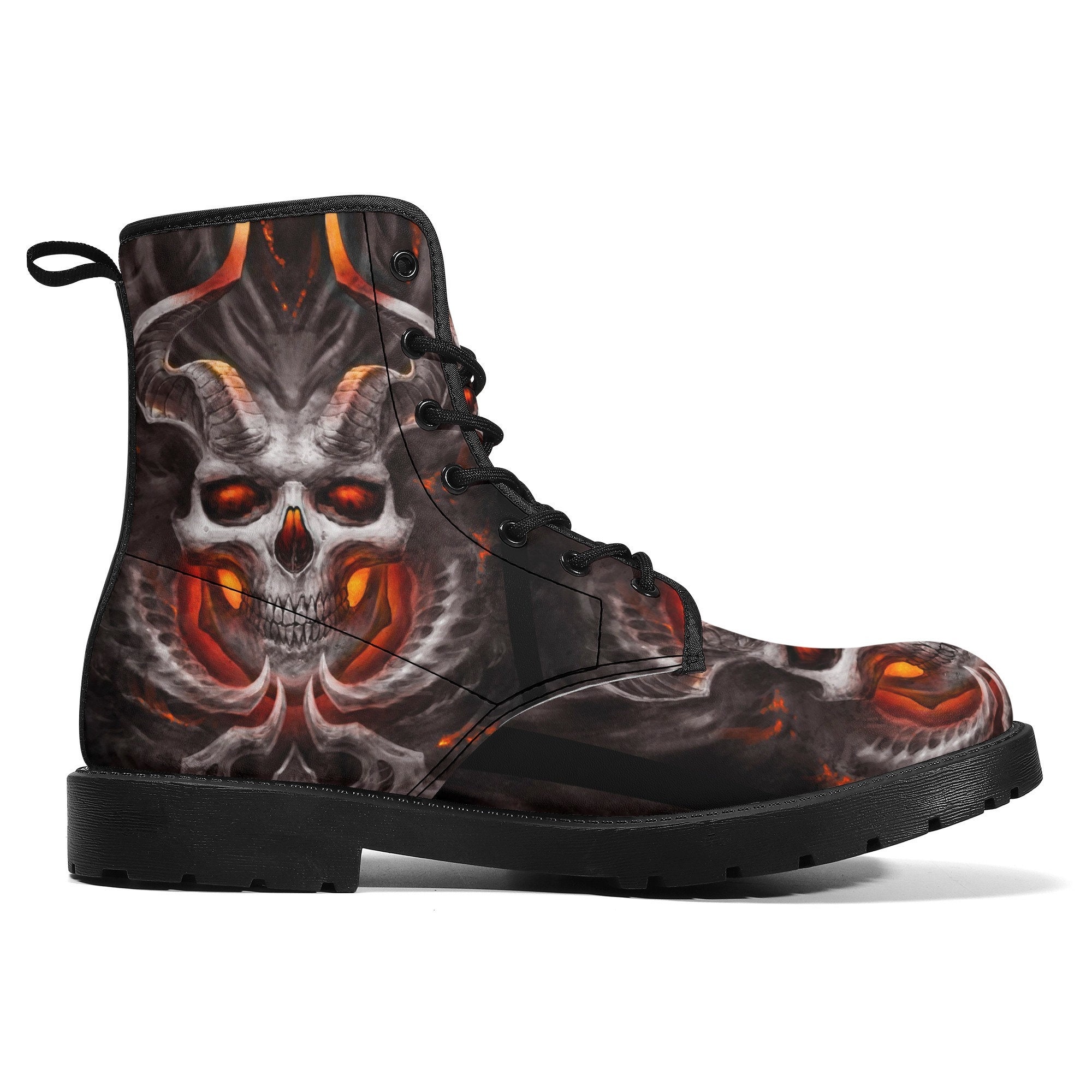 Gothic Skull Grim Reaper Boots for Men Women, Halloween Skull Gothic ...