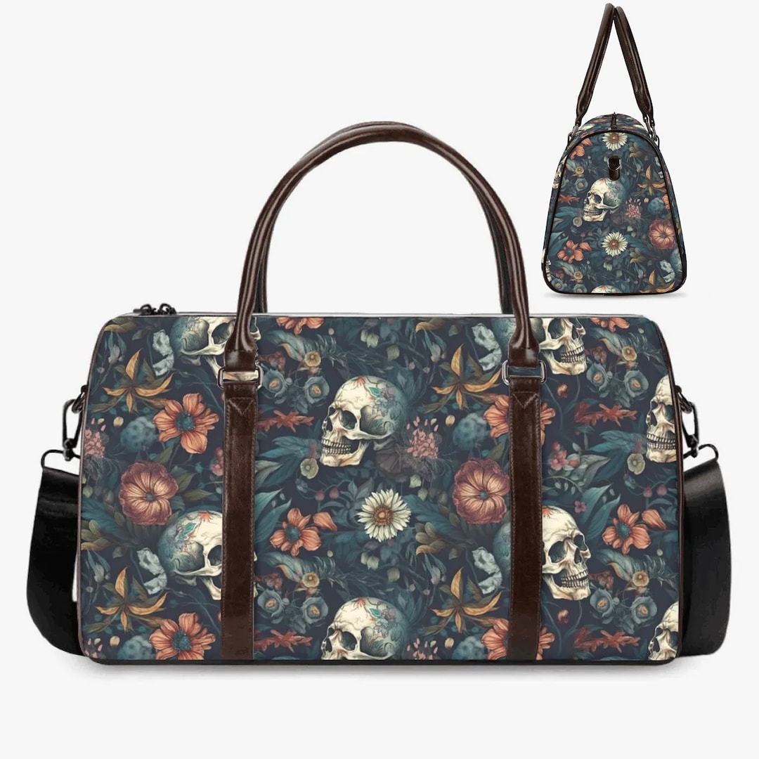 Evil Overnight Bag, Flaming Skull Carry on Weekender Overnight Bag ...