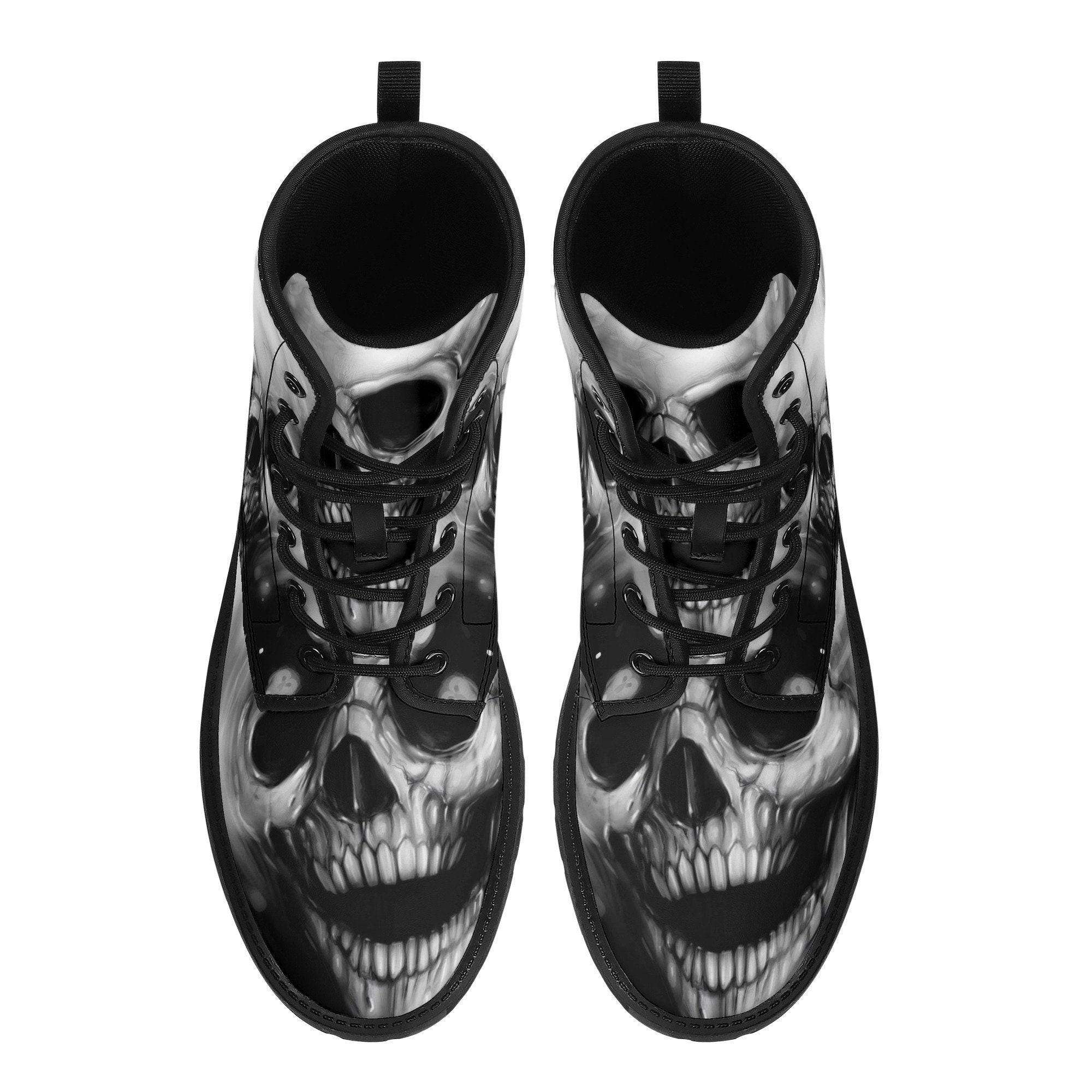 Gothic Skull Grim Reaper Boots for Men Women, Goth Skull Gothic Women ...