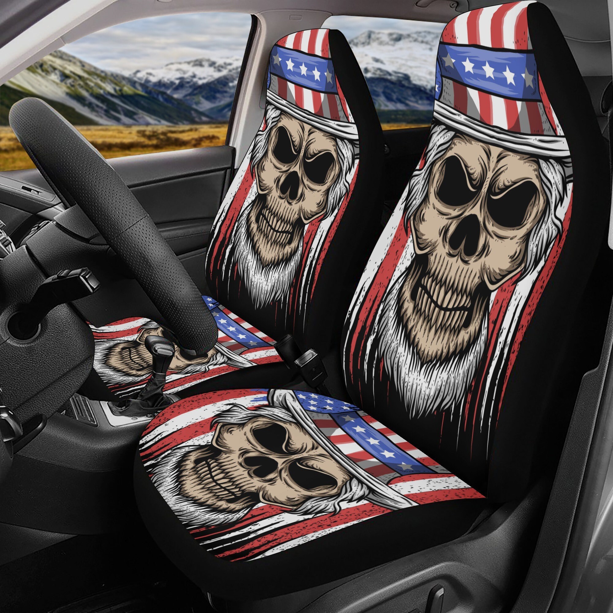 Skull Car Seat Covers